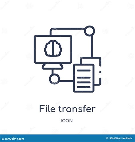 Linear File Transfer Icon From Artificial Intellegence And Future Technology Outline Collection