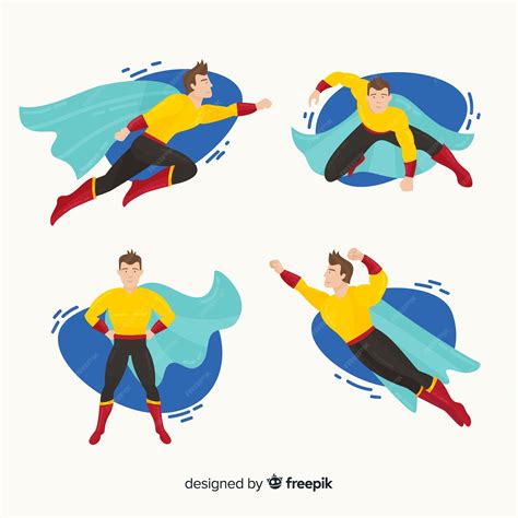 Premium Vector Set Of Funny Superheroes