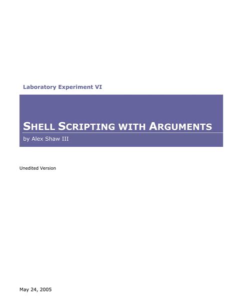Shell Scripting With Arguments Pdf