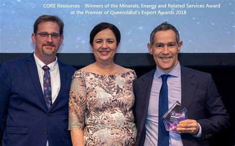 Core Resources Pty Ltd Is Pleased To Announce Their Latest Award Win At The Premier Of