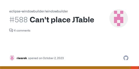 Can T Place JTable Issue Eclipse Windowbuilder Windowbuilder GitHub