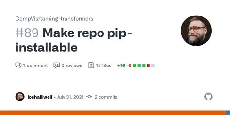 make repo pip installable by joehalliwell · pull request 89 · compvis