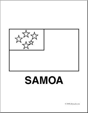 Clip Art Flags Samoa Coloring Page Abcteach