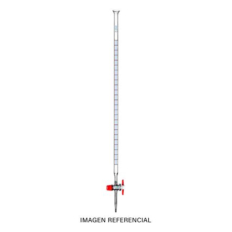 Bureta Recta De 10 Ml Con Llave De Vidrio Pobel Clase As Graduación De 0 05 Ml En ámbar