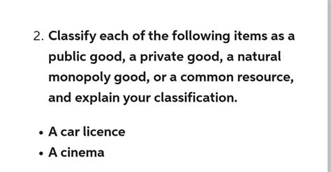 Answered Public Good A Private Good A Natural Bartleby