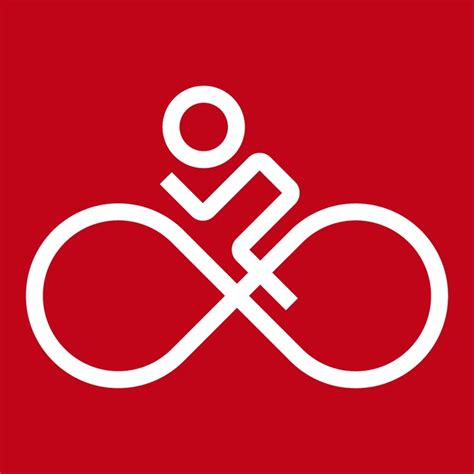 Infinity Symbol On Red Background