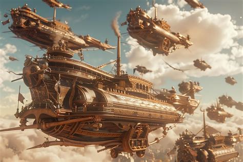 Steampunk Airship Battle