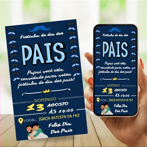 Convite Digital Dia Dos Pais Convite Virtual Elo7