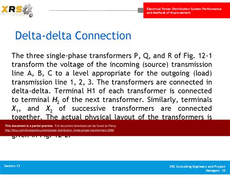 Power Distribution Three Phase Transformers Ppt Slide Deck