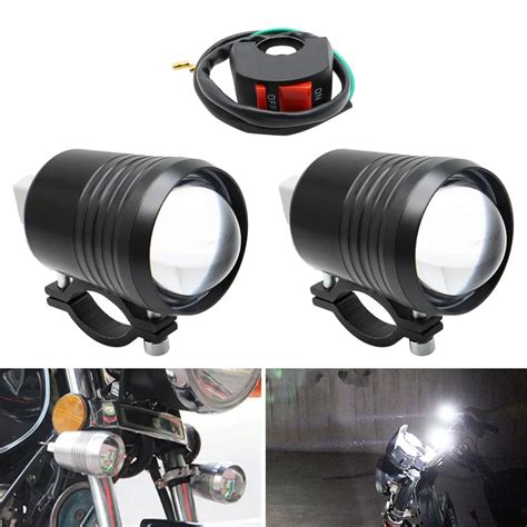 미니 헤드라이트 오토바이 Led 조명 스포트라이트 12v 15w U2 전자 자전거 스쿠터 스팟 안개 운전 티몬