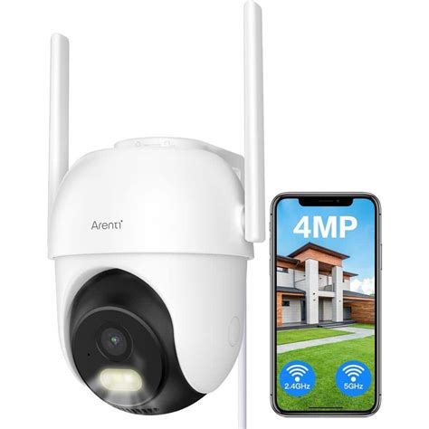 Arenti 4mp Home Hardwired Surveillance Wifi Camera Pantilt 24g5ghz