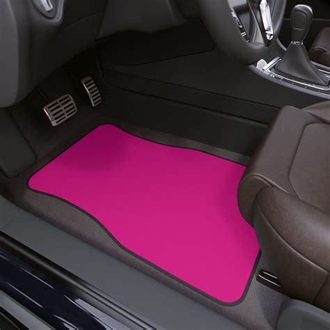 Plain Hot Pink Car Floor Mats Minimalistic Stylish Car Accessories