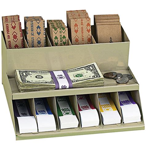 Controltek Usa 500013 Plastic 11 Compartment Two Tier Coin Wrap Bill