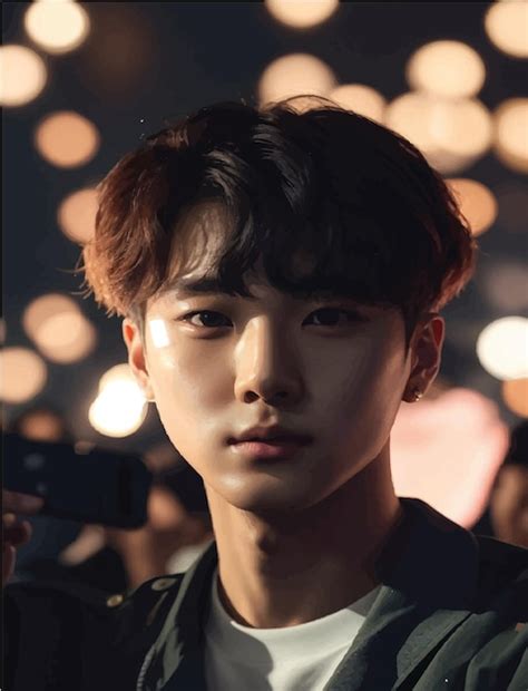 Premium Ai Image A Closeup Of A Single Bts Army Member Their Face Illuminated By The Light Of