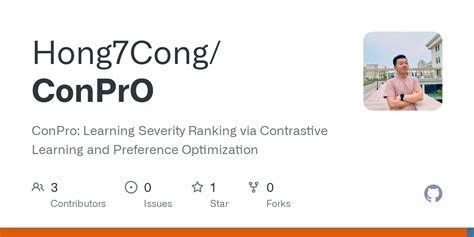 Github Hong7congconpro Conpro Learning Severity Ranking Via Contrastive Learning And