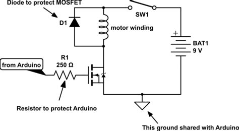 Trying To Figure Out How To Connect A Mosfet 2n7000 To Act As A Switch To Turn On Dc Motor With