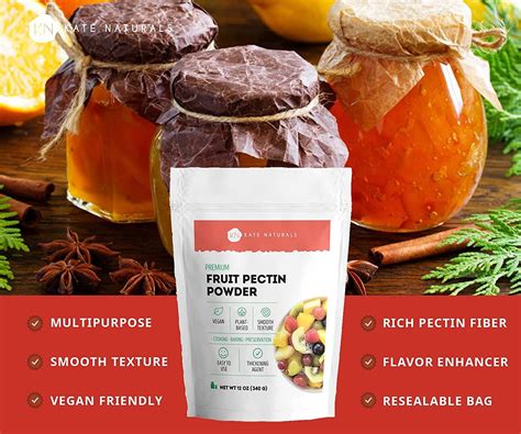 Kate Naturals Fruit Pectin For Canning Jam And Jelly 12oz 100 Natural Vegan Powder For
