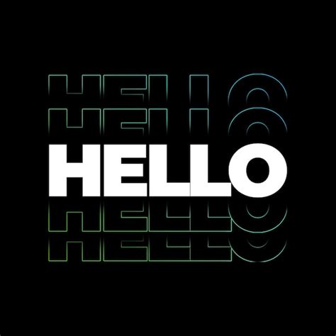 Hello A Bold And Modern Typographic Design Premium Psd