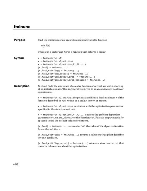 Optimizing Multivariable Function Minimization With Fminunc In Matlab