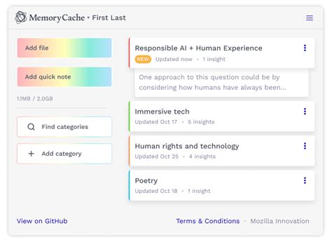 Mozilla 公布 MemoryCache 项目用浏览器历史记录训练设备端 AI 数据 脚本 用户