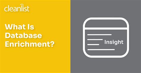 What Is Database Enrichment Cleanlist