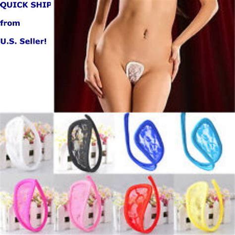 Women Invisible Lace C String Thong Panties Many Colors One Size Bare