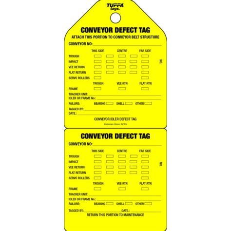 Defect And Rework Tags Tuffa™ Products
