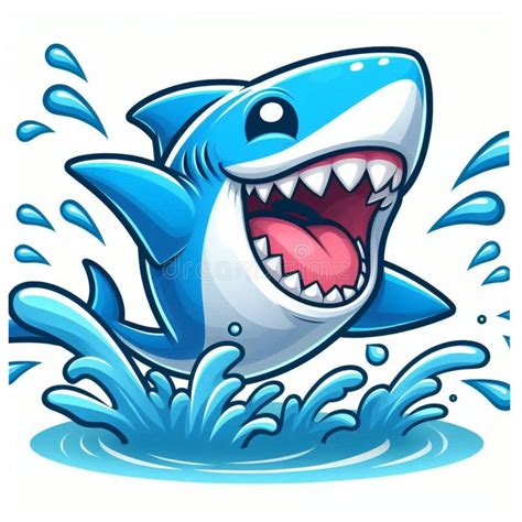 Shark Cute Funny Cartoon