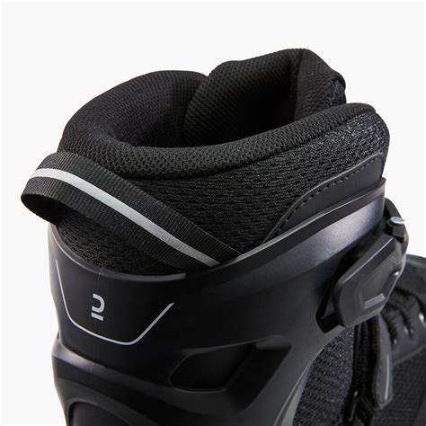 Adult Inline Fitness Skates Fit100 Black Silver