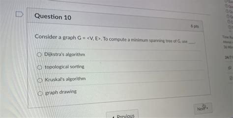 solved question 9 consider a simple connected graph g and