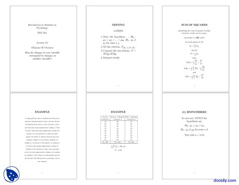 Sum Of Squares Introduction To Statistics In Psychology Lecture