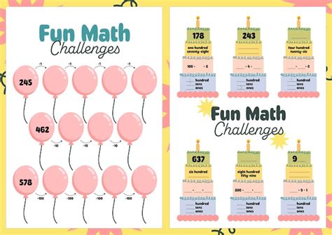 Premium Vector Flat Design Vector Fun Math Mathematics Challenges