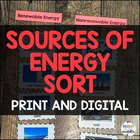 Science Renewable Resources Nonrenewable Energy Resources Lesson Plan