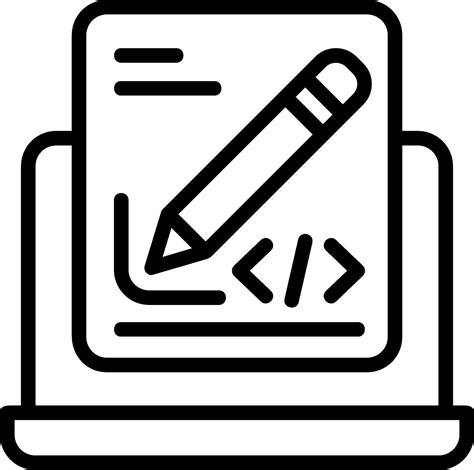 Edit Code Outline Element Style 57069295 Vector Art At Vecteezy