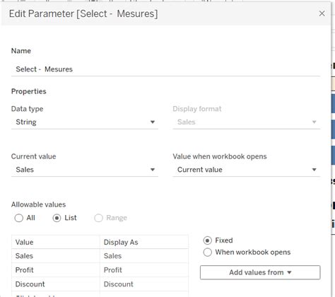 tableau visualizations parameters hierarchies groups sets bins