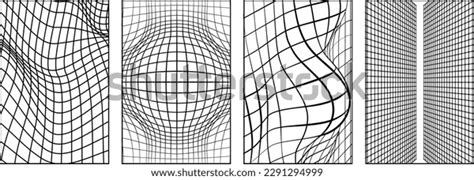 Geometry Wireframe Grid Backgrounds Wireframe Perspective Stock Vector