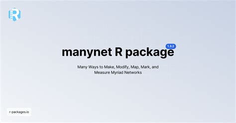 Manynet R Package Documentation R Packages