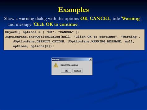 ppt joptionpane class powerpoint presentation free download id 636391