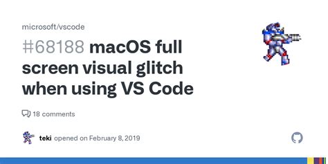 macos full screen visual glitch when using vs code · issue 68188