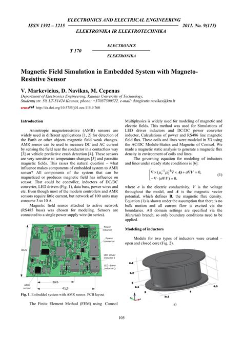 PDF Magnetic Field Simulation In Embedded System With Magneto Resistive Sensor