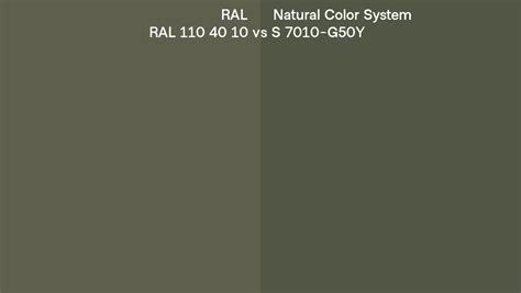 Ral Ral 110 40 10 Vs Natural Color System S 7010 G50y Side By Side