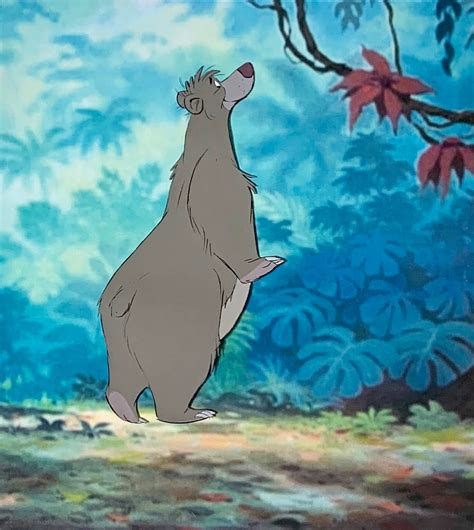 Original Walt Disney Production Animation Cel Of Baloo The Bear From