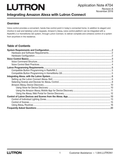 Integrating Alexa With Ra2 And Hwqs Descargar Gratis Pdf Amazon