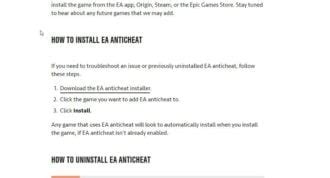 Fix EA Anti Cheat Service Encountered An Error