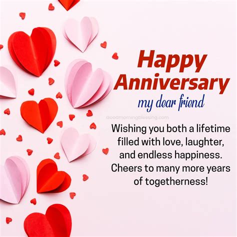 120 Happy Anniversary Wishes For A Friend