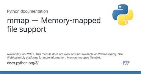 Mmap — Memory Mapped File Support — Python 3137 Documentation