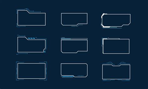 Abstract Sci Fi Frame Template Layout Design Concept Background Vector