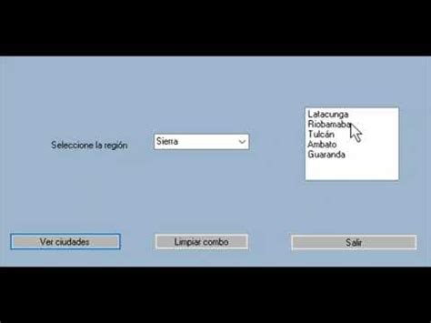 Como Usar ComboBox Y ListBox En Visual Studio 2017 YouTube