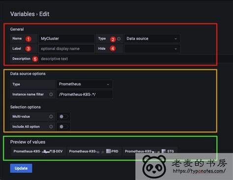 Grafana 3 变量的创建、管理与使用 老麦的书房