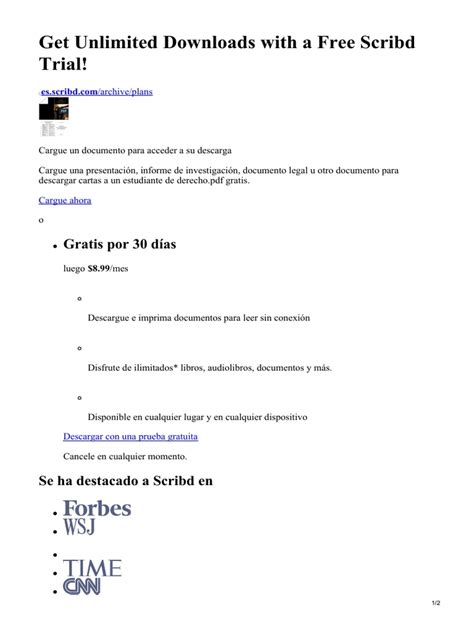 Get Unlimited Downloads With A Free Scribd Trial Pdf Informática